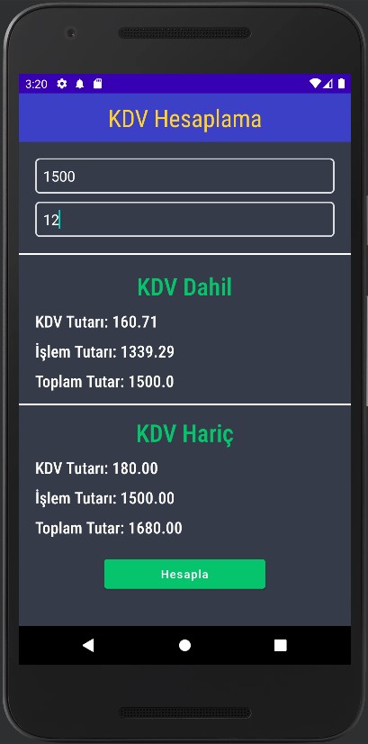 GitHub - emirhanbulbul/KDVHesaplama: Kotlin ile kdv hesaplama uygulaması.