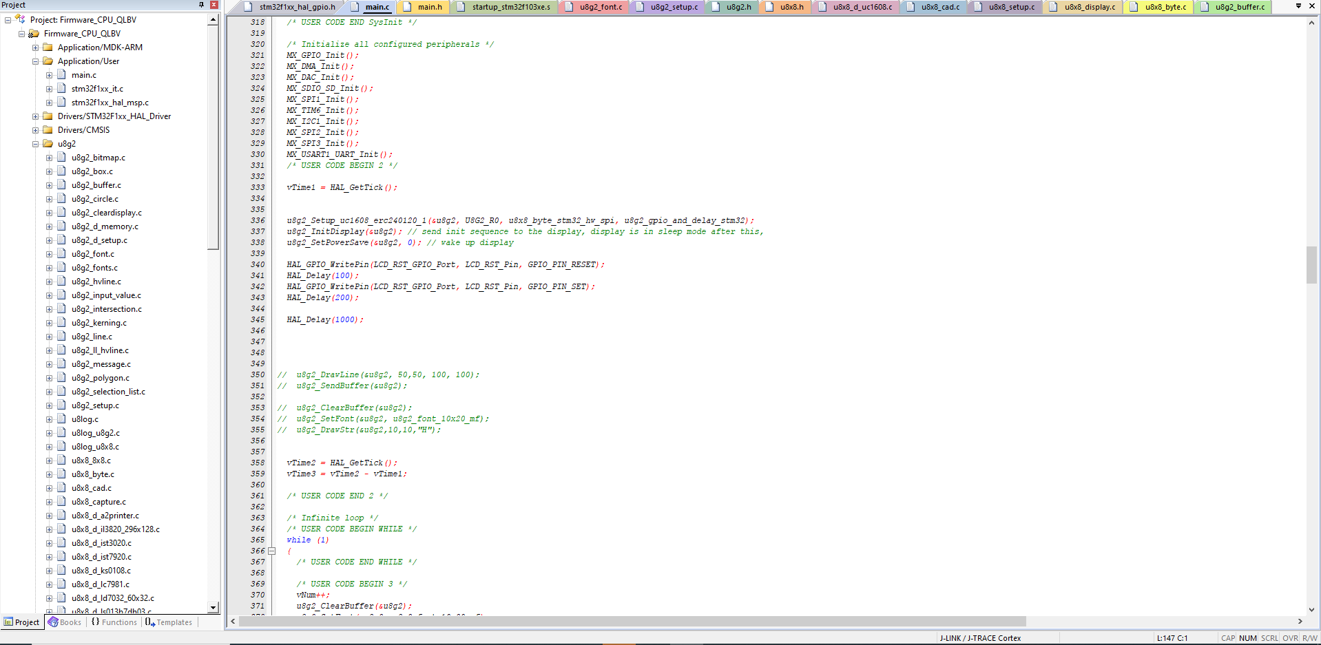 LCD 240x120 UC1608 with STM32F103RCT6 · olikraus u8g2 · Discussion #2240 · GitHub