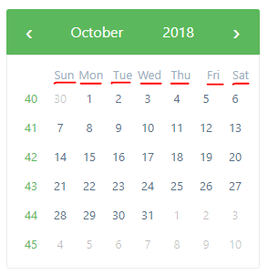 how to change week days from 3 letter to 2 letters? ("Su Mo Tu" etc...) · Issue #4668 · valor ...