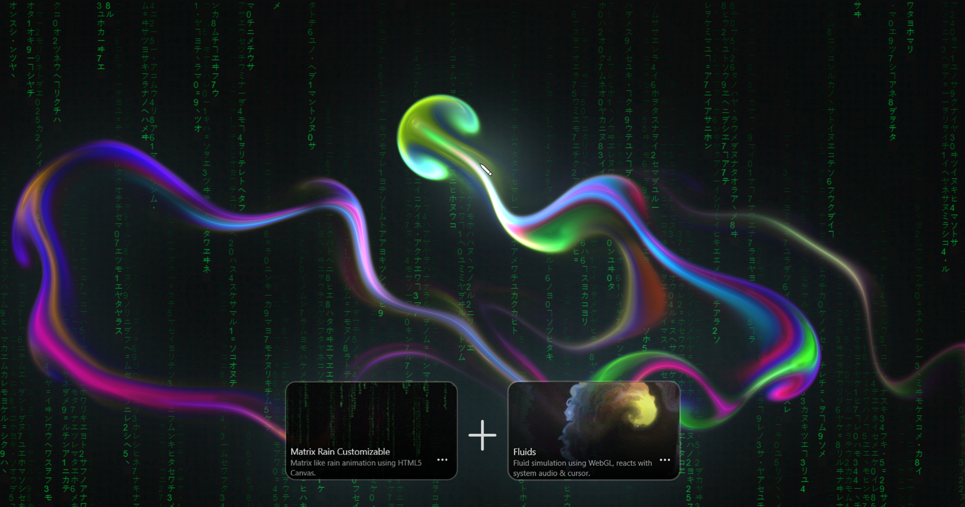 How can I merge two wallpapers in one /or/ how to get effects from Fluids and background from ...