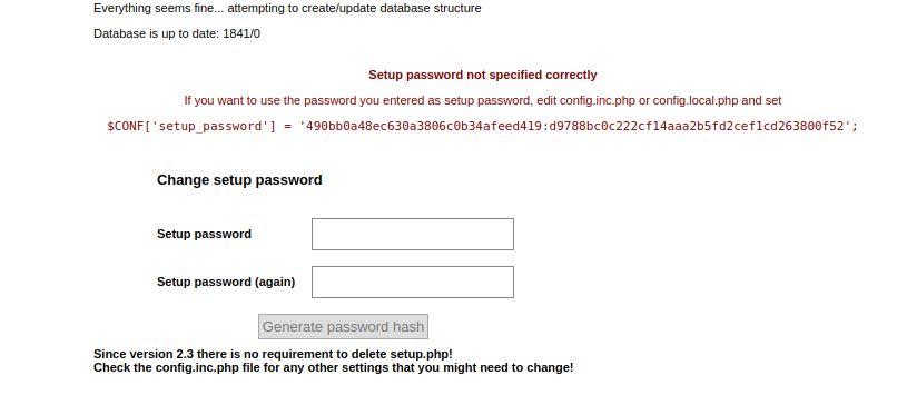 setup.php ends in loop when creating superadmin · Issue #311 · postfixadmin/postfixadmin · GitHub