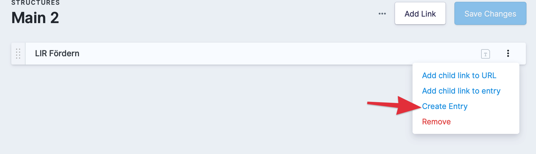 "create entry" on navigation type structures just reloads page · Issue #1101 · statamic/cms · GitHub