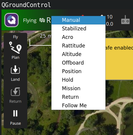 Flight mode button crammed between symbols · Issue #9399 · mavlink/qgroundcontrol · GitHub