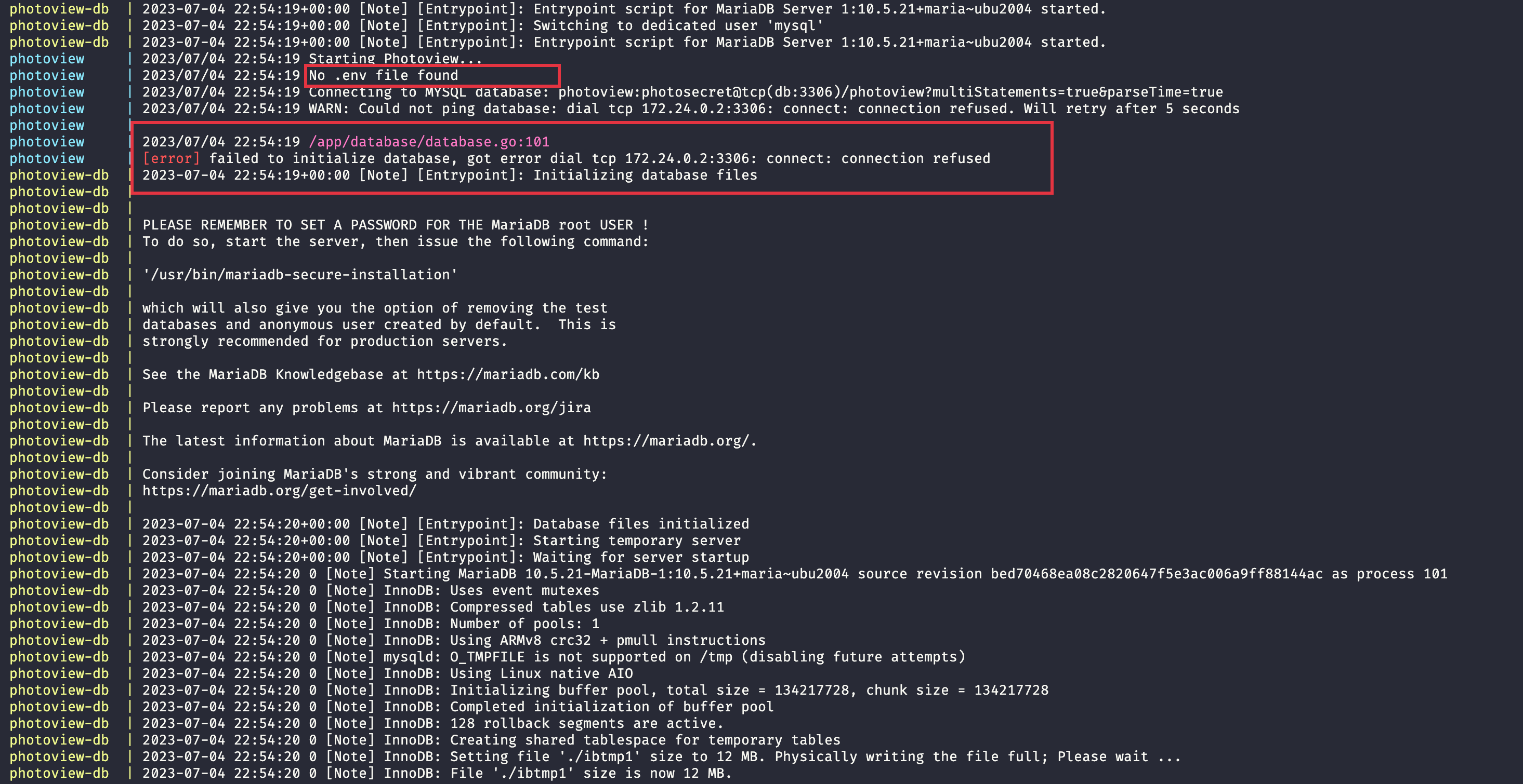 Errors in Photoview image · Issue #862 · photoview/photoview · GitHub