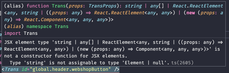 Typescript error for from `@lingui/react` without children · Issue #700 · lingui/js-lingui · GitHub
