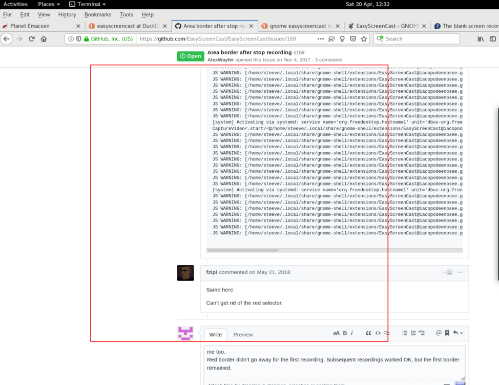 Area border after stop recording · Issue #169 · EasyScreenCast/EasyScreenCast · GitHub