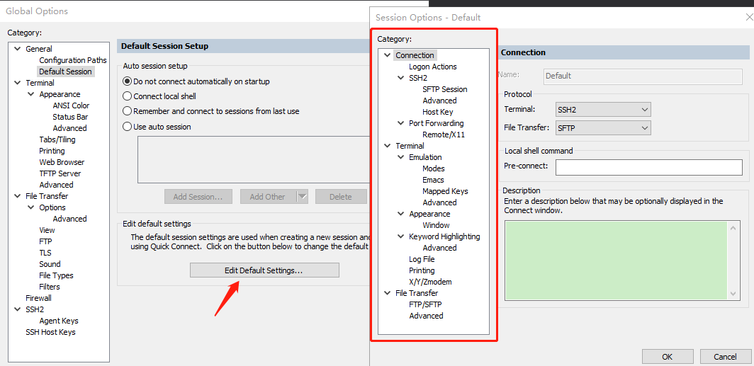 Support for modifying the default session settings · Issue #546 · kingToolbox/WindTerm · GitHub