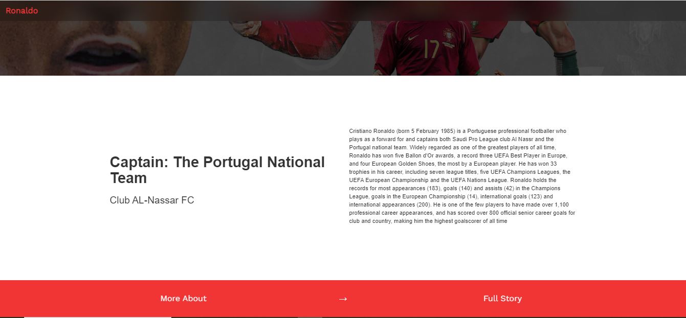 Github Rawatabhi7ronaldotributepagehtml Css