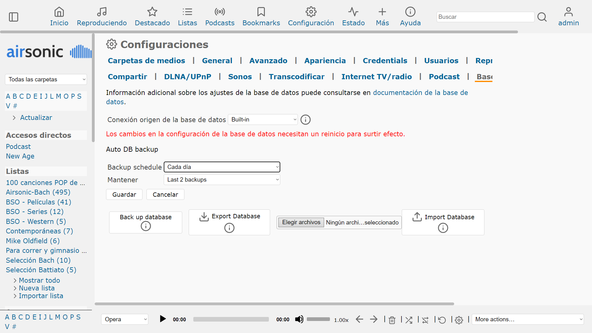 Airsonic stops when tries to make a DB backup · Issue #846 · airsonic-advanced/airsonic-advanced ...