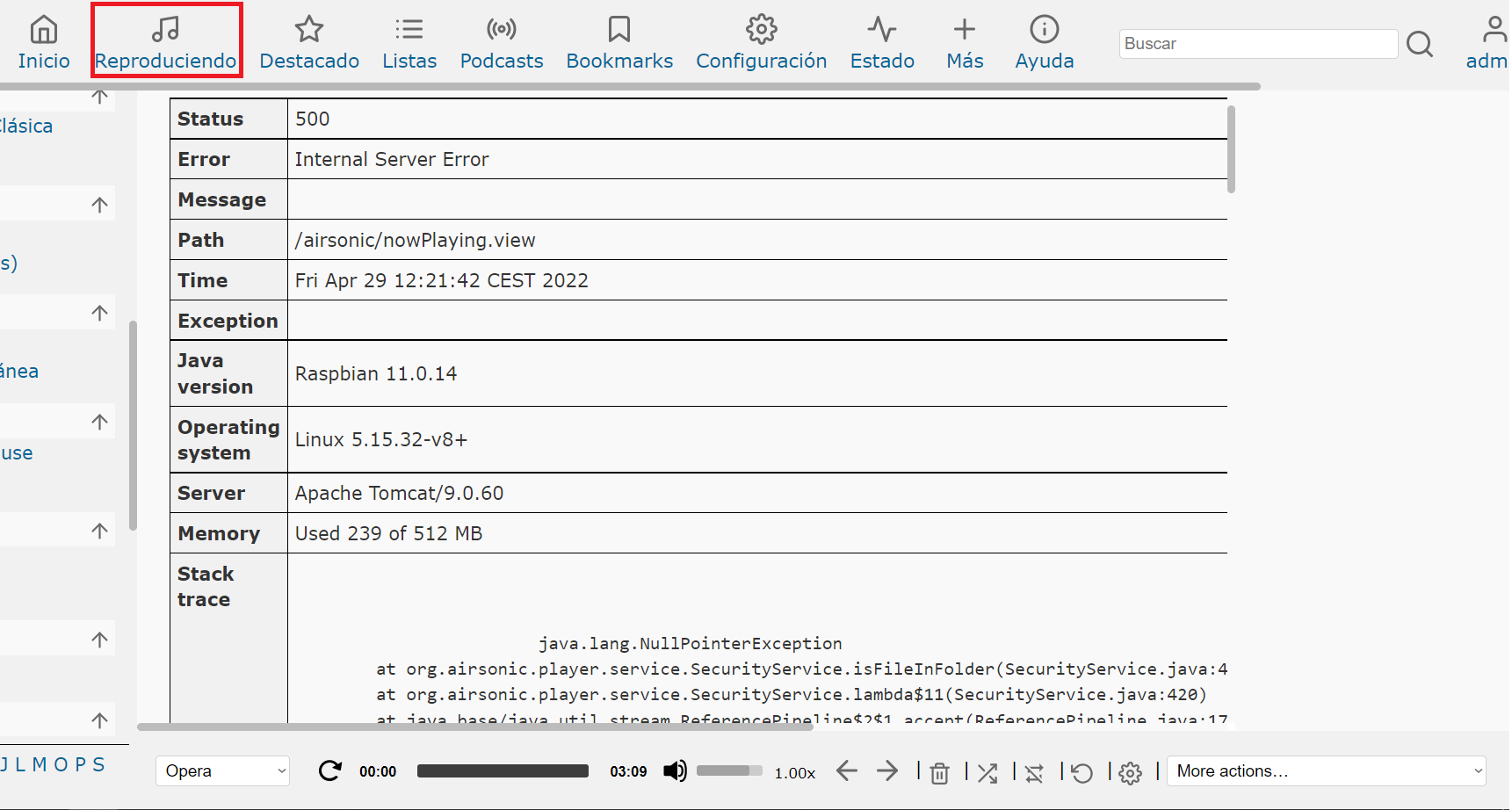 NullPointerException on nowPlaying.view · Issue #898 · airsonic-advanced/airsonic-advanced · GitHub