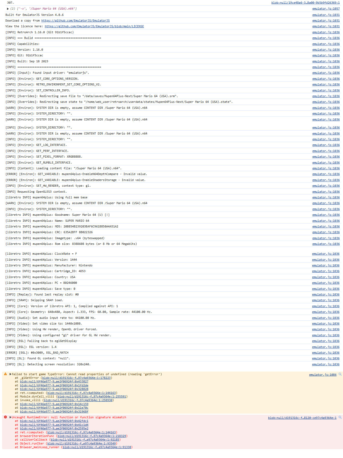 Legacy opengl support? · Issue #678 · EmulatorJS/EmulatorJS · GitHub