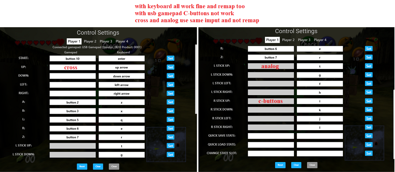 [Bug] n64 C-Buttons not work on USB gamepad · Issue #685 · EmulatorJS/EmulatorJS · GitHub