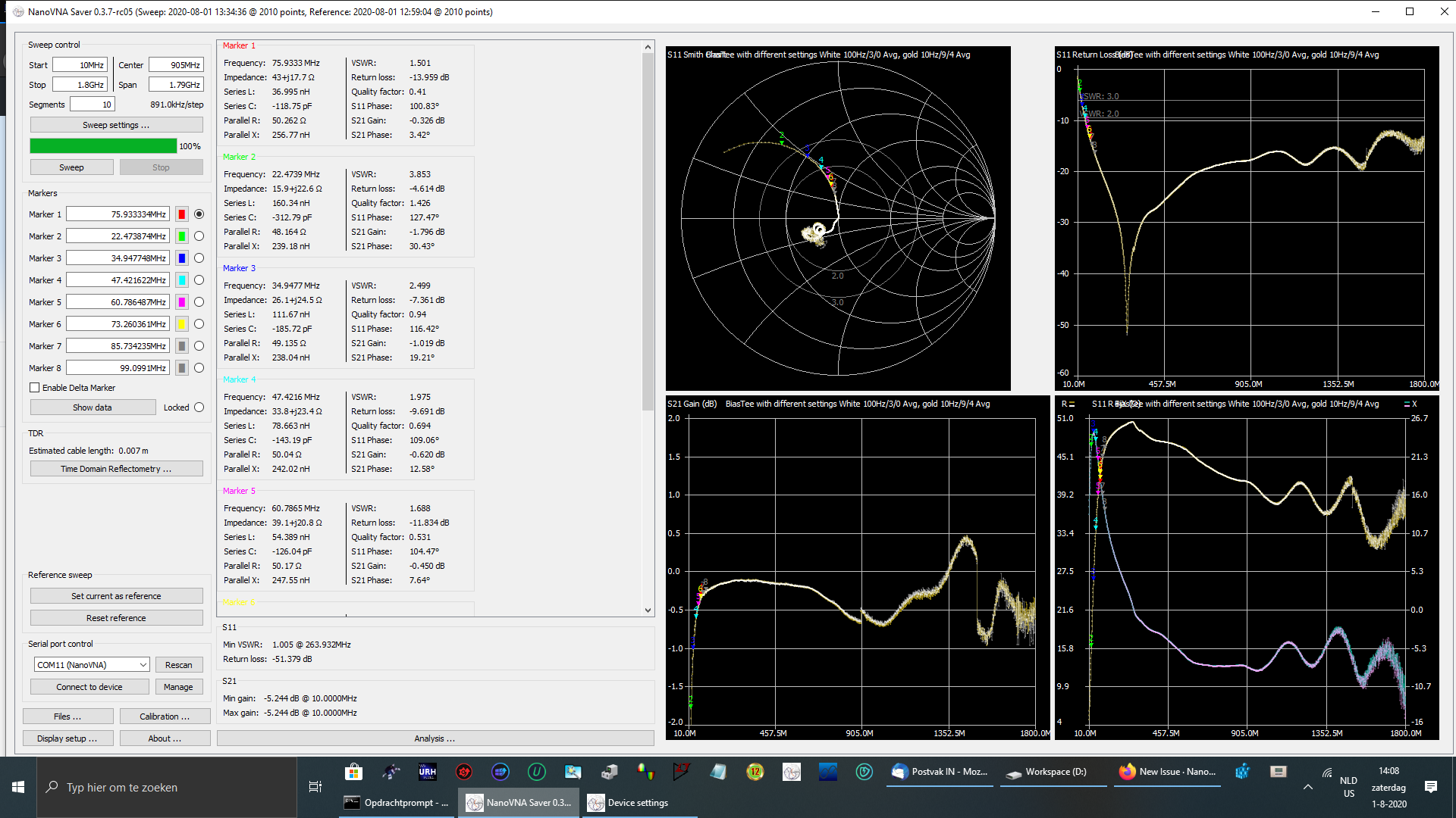 NanoVNA-Saver 0.3.7 rc05 results as requested (minor problems) · Issue ...