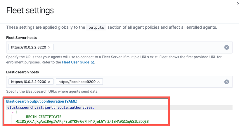 Fleet Add Validation To Elasticsearch Output Config Box For Namespaced Setting Names · Issue 6296