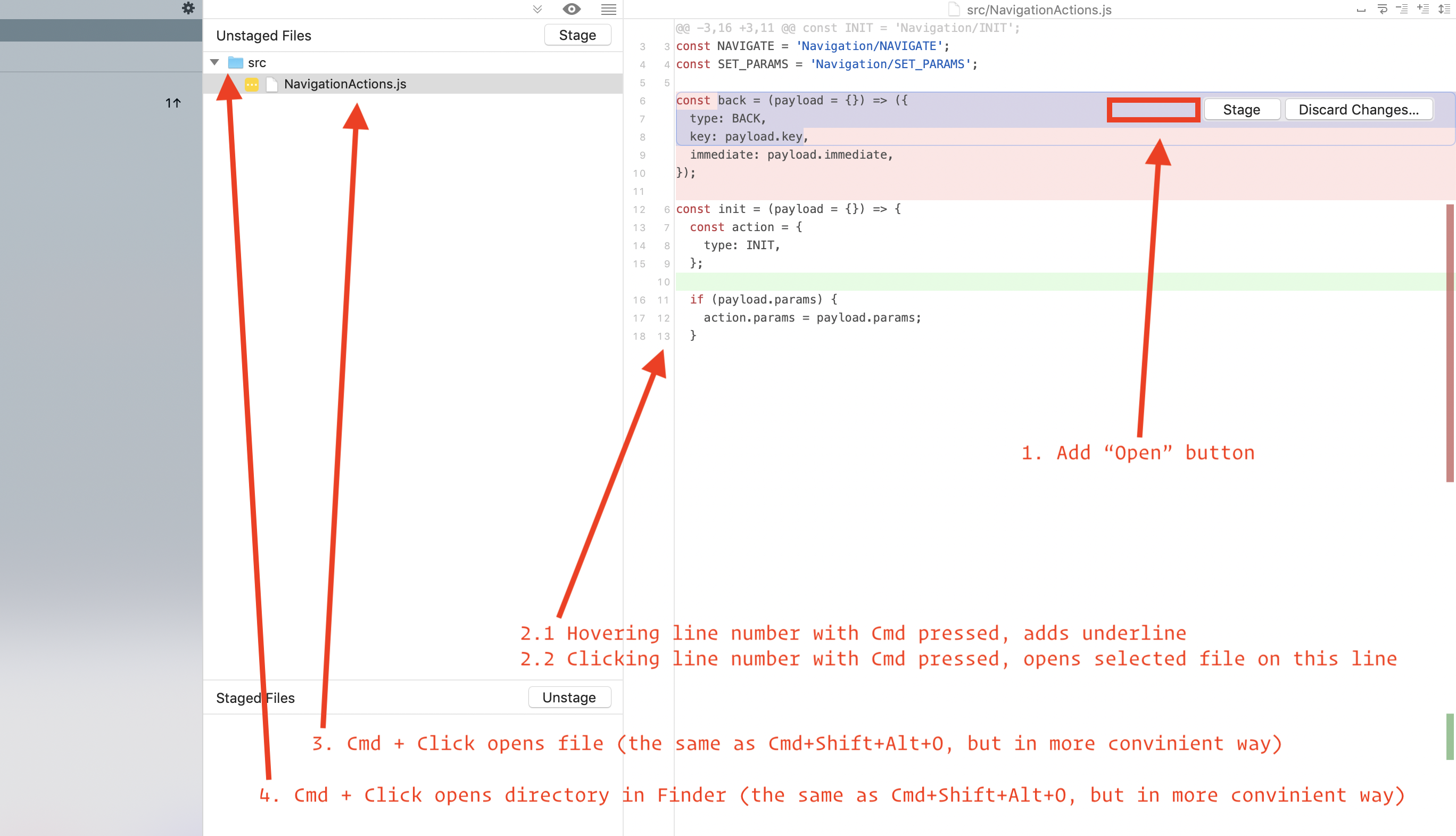[Feature Request] Opening file on a specific line · Issue #591 · fork-dev/Tracker · GitHub