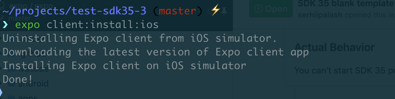 SDK 35 blank template doesn't start because of "Invalid sdkVersion" error · Issue #1027 · expo ...