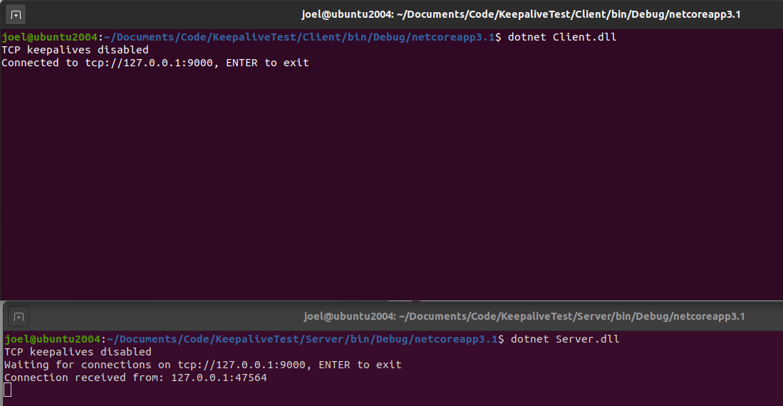 Tcp Keepalive Behavior Difference Between 50 And Net Core 31 On Mac · Issue 46728 · Dotnet