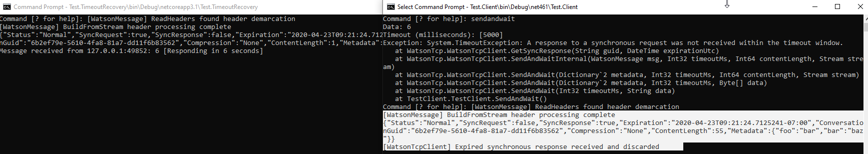 Client disconnection only in SyncRequest after TimeoutException · Issue #75 · dotnet/WatsonTcp ...
