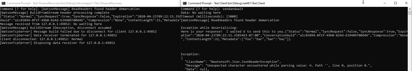 Client disconnection only in SyncRequest after TimeoutException · Issue #75 · dotnet/WatsonTcp ...