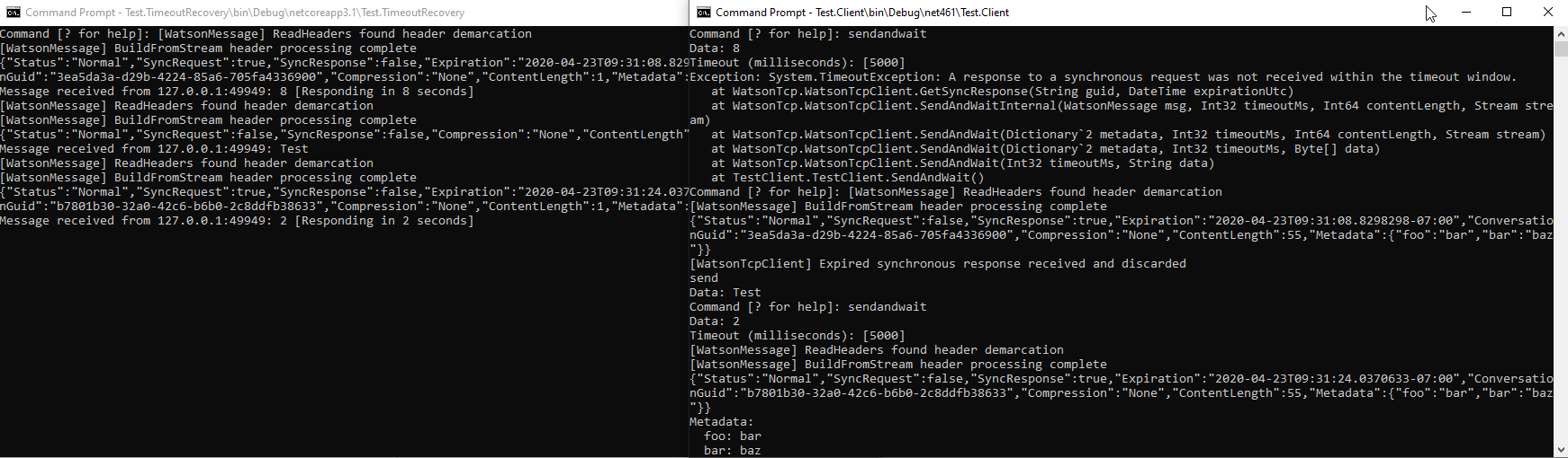 Client disconnection only in SyncRequest after TimeoutException · Issue #75 · dotnet/WatsonTcp ...