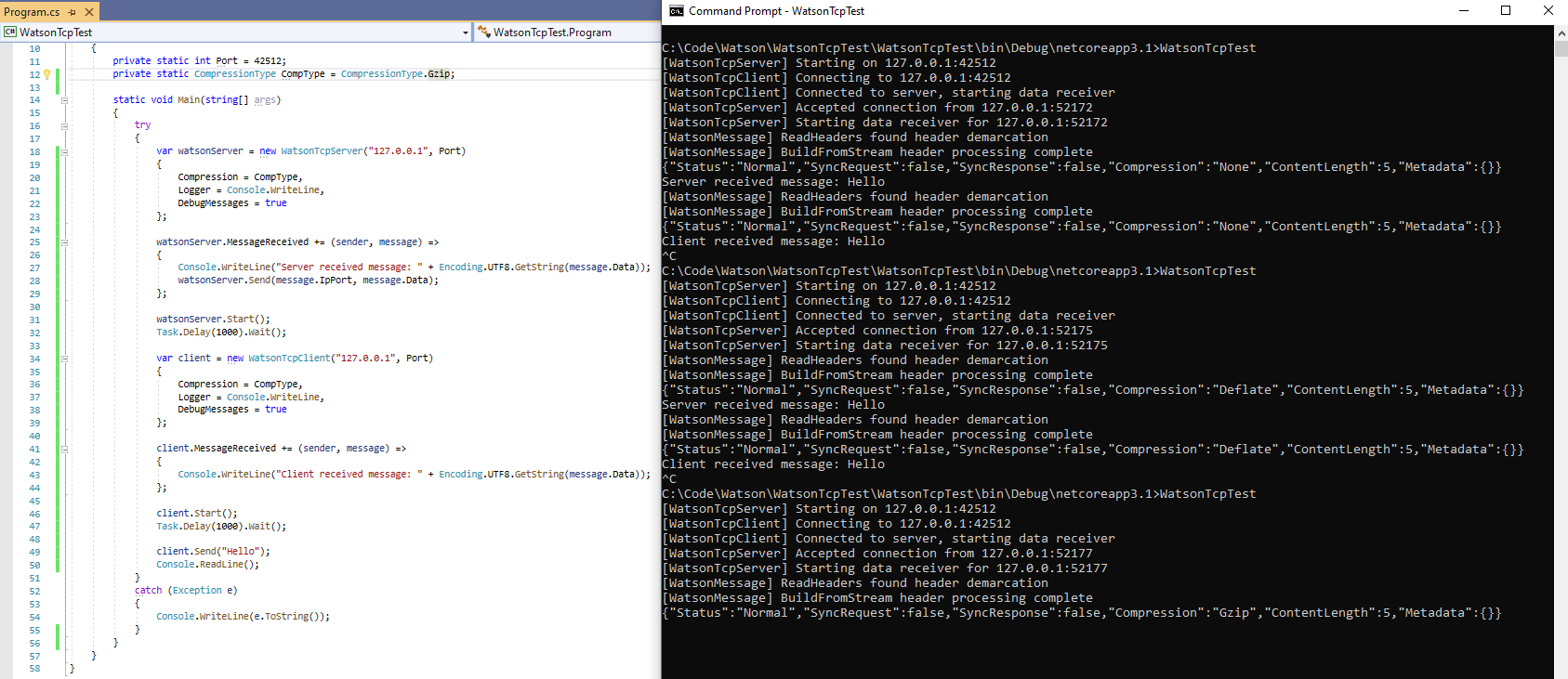 Compression Issues Was Gzip Compression Doesnt Seem To Work With Sendandwait · Issue 85