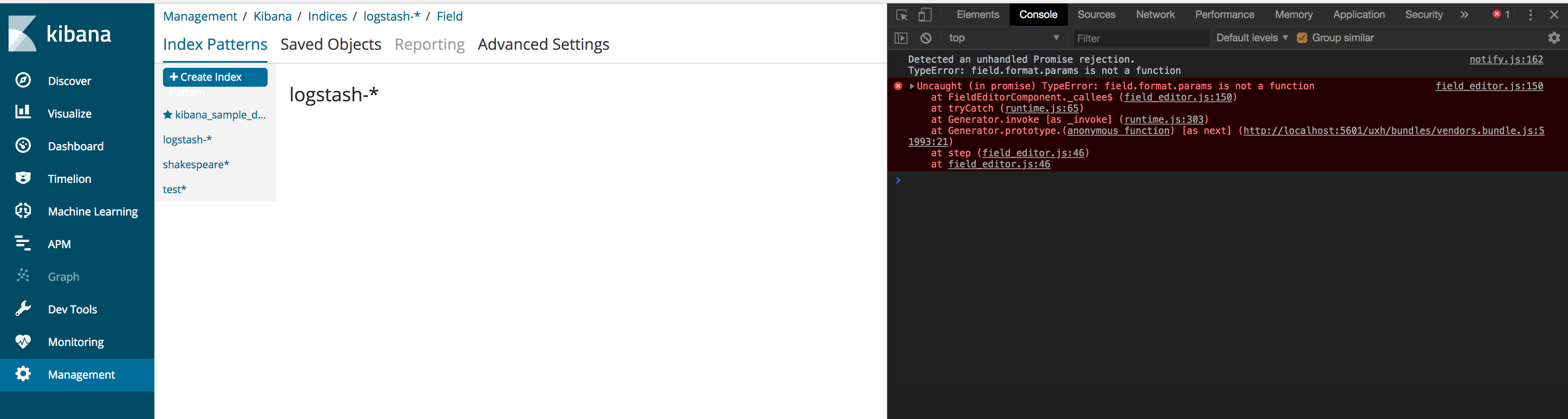 Missing field format for scripted field when adding a minus before a function call · Issue ...