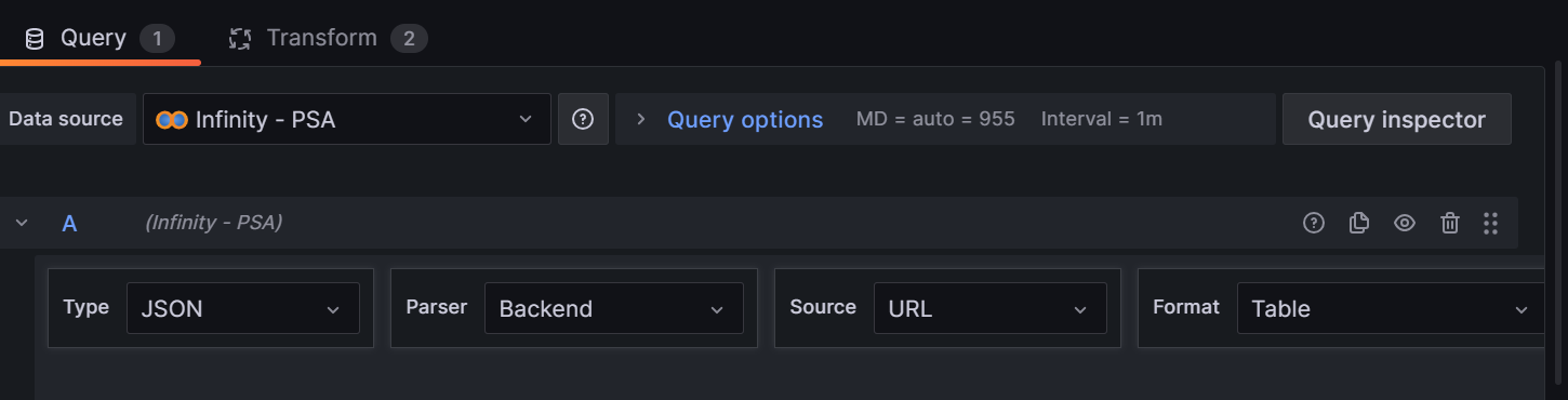 Multi Variable Select · Grafana Grafana Infinity Datasource