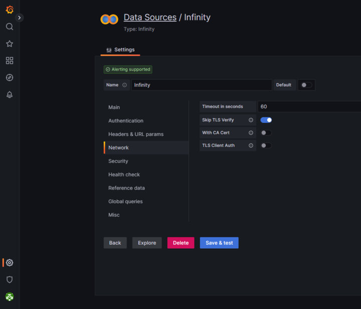 Skip Tls Verify Plugin Unavailable Error · Grafana Grafana Infinity