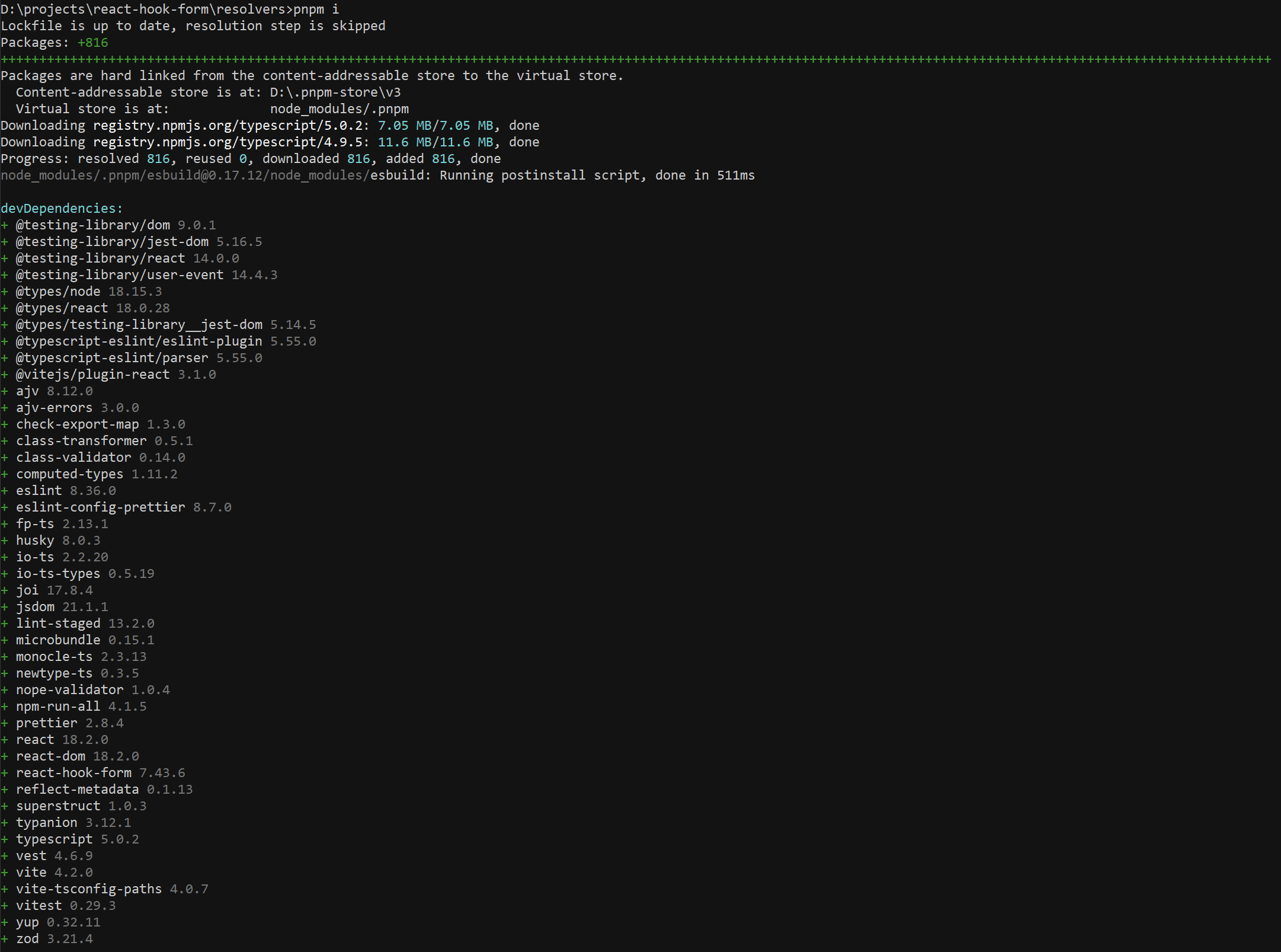 Unable to contribute because none of the scripts work? · Issue #517 · react-hook-form/resolvers ...