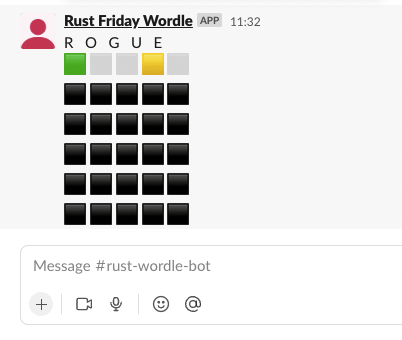 GitHub - emhagman/rustfriday-wordle: Wordle written in Rust for Terminal, Slack, and WASM