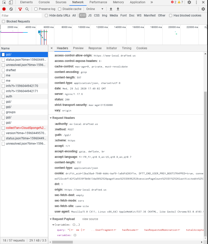 Setting Customer Headers On Apollo Client Via Example Not Working