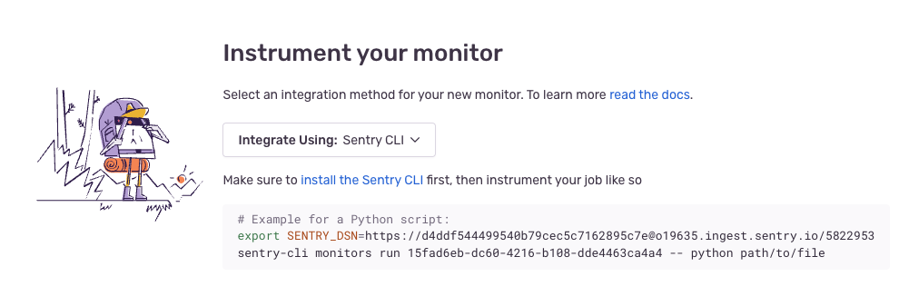 Crons: Display Quick-start Code Snippets for the project's platform · Issue #45675 · getsentry ...
