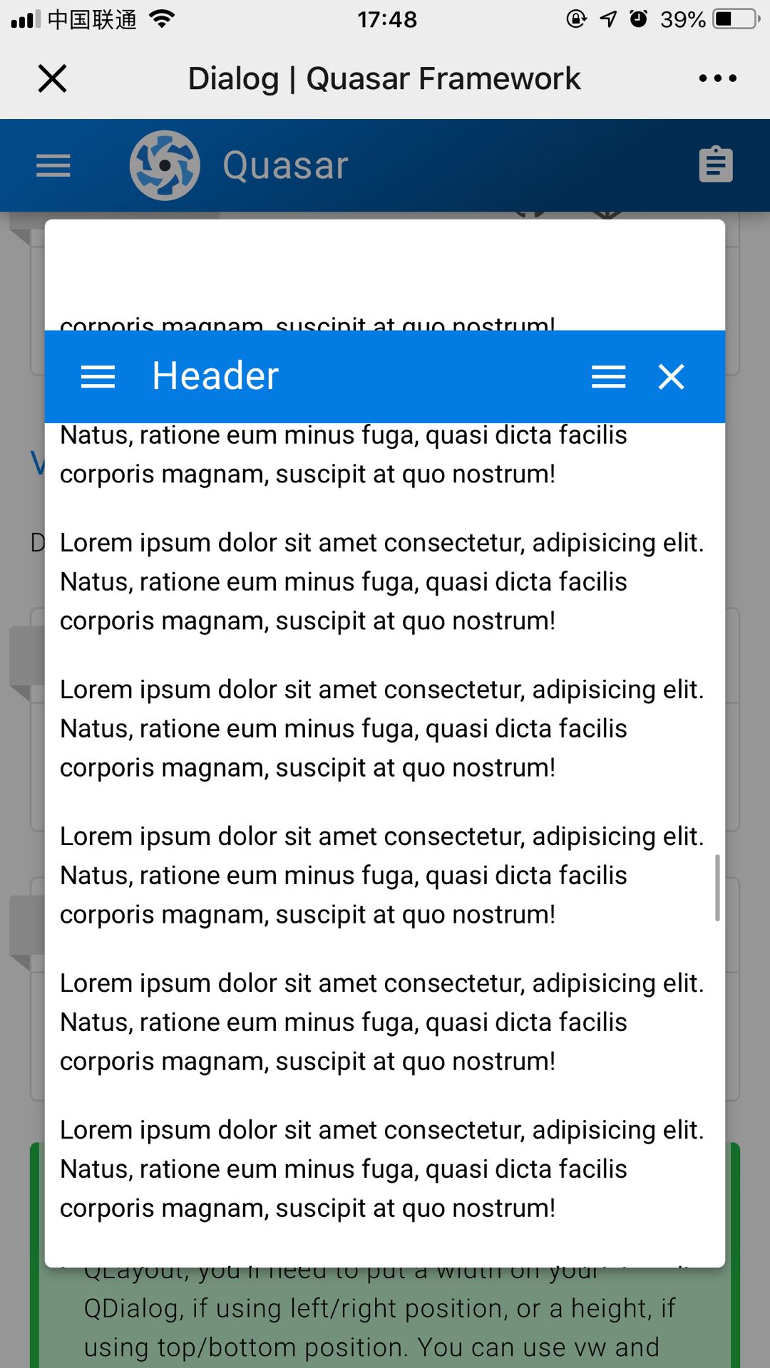 Qlayout bug in safari in dialog · Issue #5287 · quasarframework/quasar · GitHub
