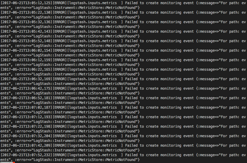 Failed to create monitoring event · Issue #7504 · elastic/logstash · GitHub