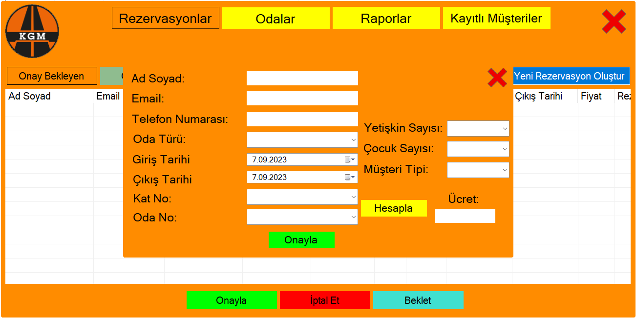 GitHub - merenisler/Rezervasyon-Sistemi: C# Misafirhane Rezervasyon Sistemi