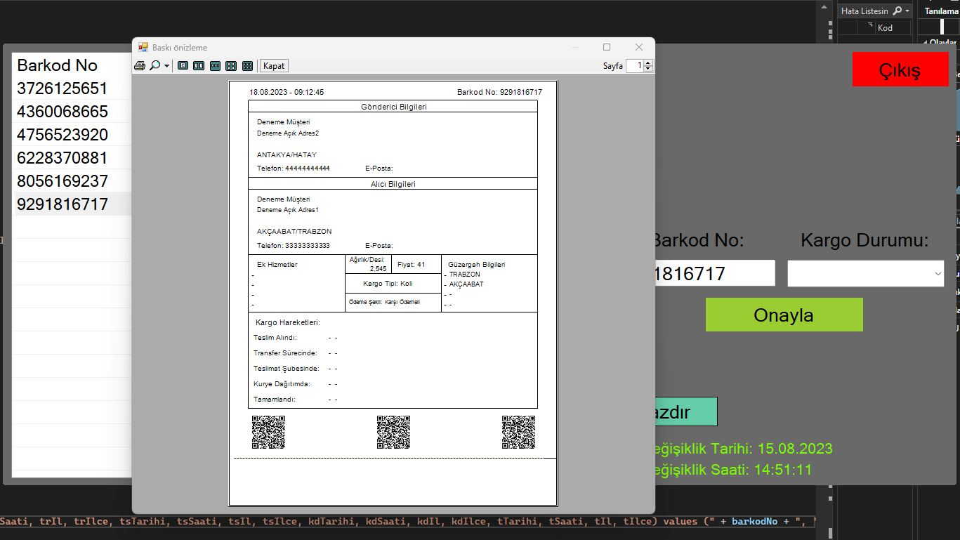 GitHub - merenisler/Kargo-Takip-Otomasyonu: C# Kargo Takip Otomasyonu