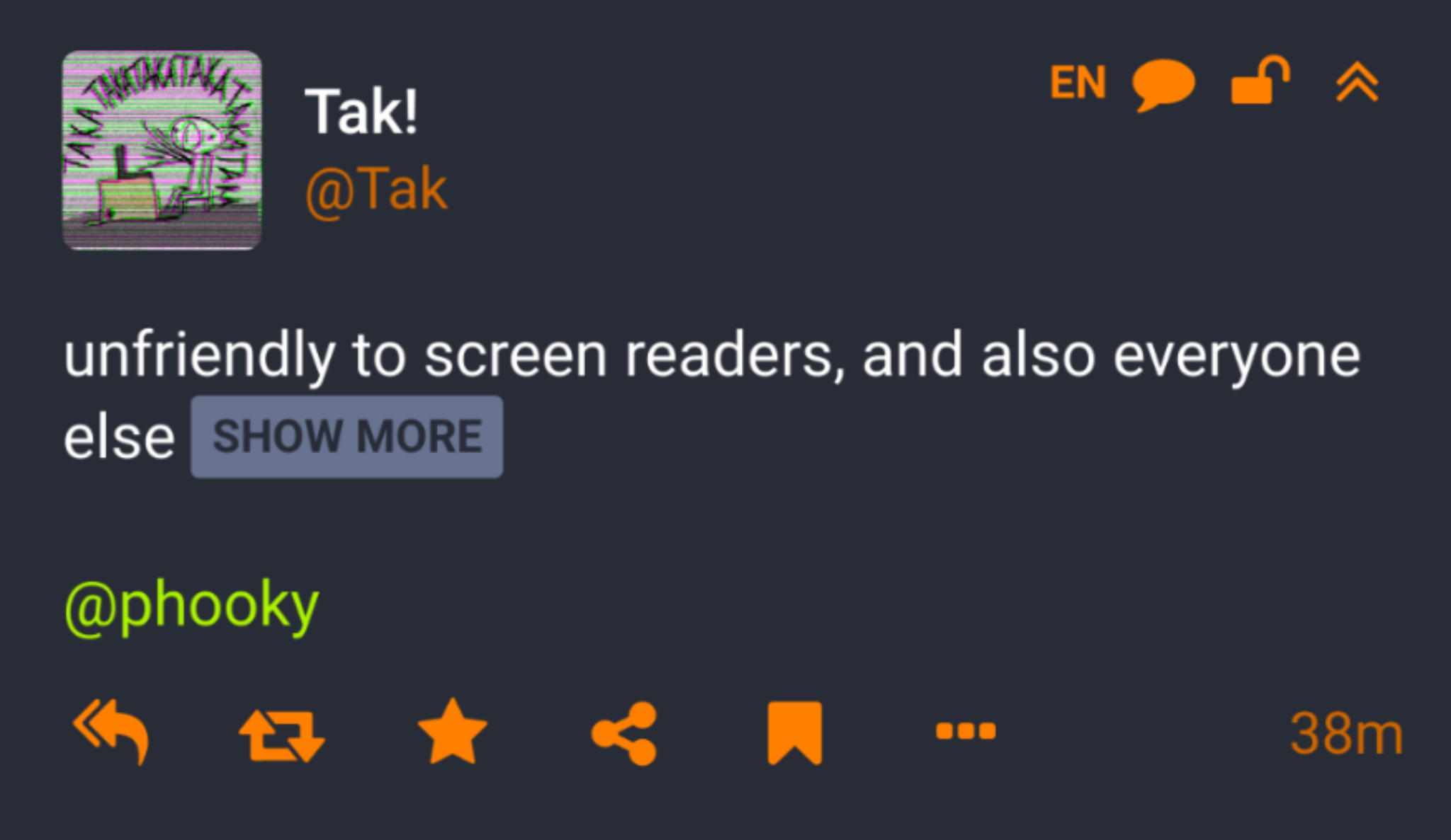 Content behind a content warning shows mentioned user names · Issue #3283 · tuskyapp/Tusky · GitHub