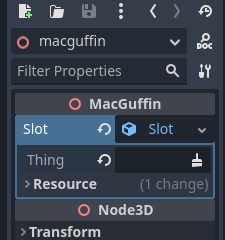Exported var in resource member set to node existing in scene triggers node not in tree errors ...