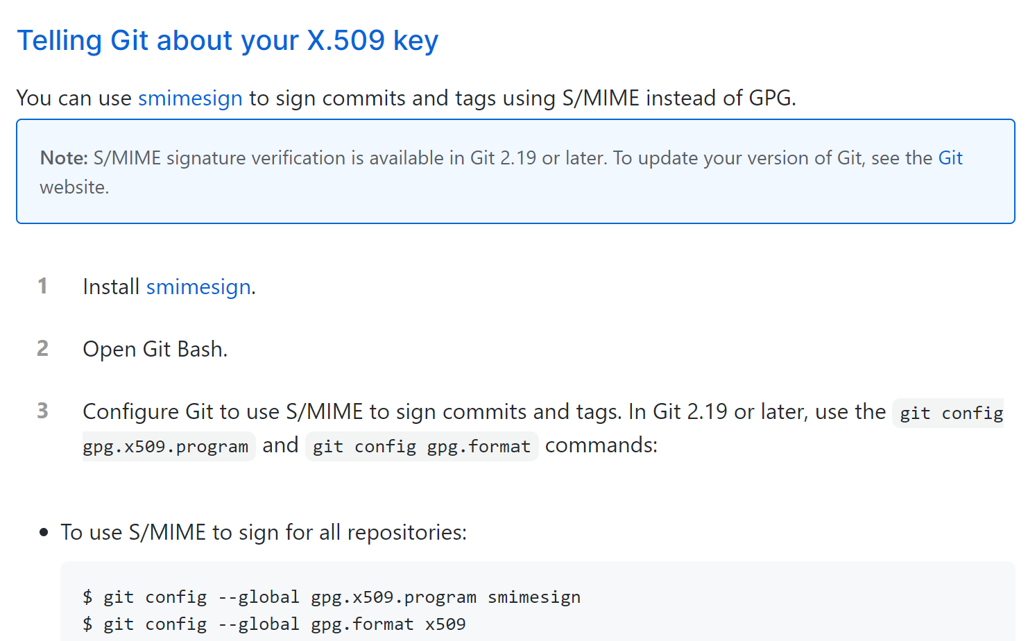 Mention incompatibility with linux in readme? · Issue #63 · github/smimesign · GitHub