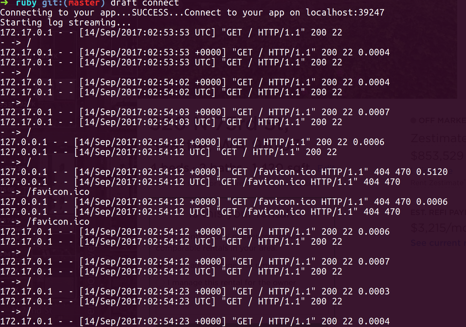 .7 RC: for ruby app, output steams logs so much you can't use the console · Issue #328 · Azure ...