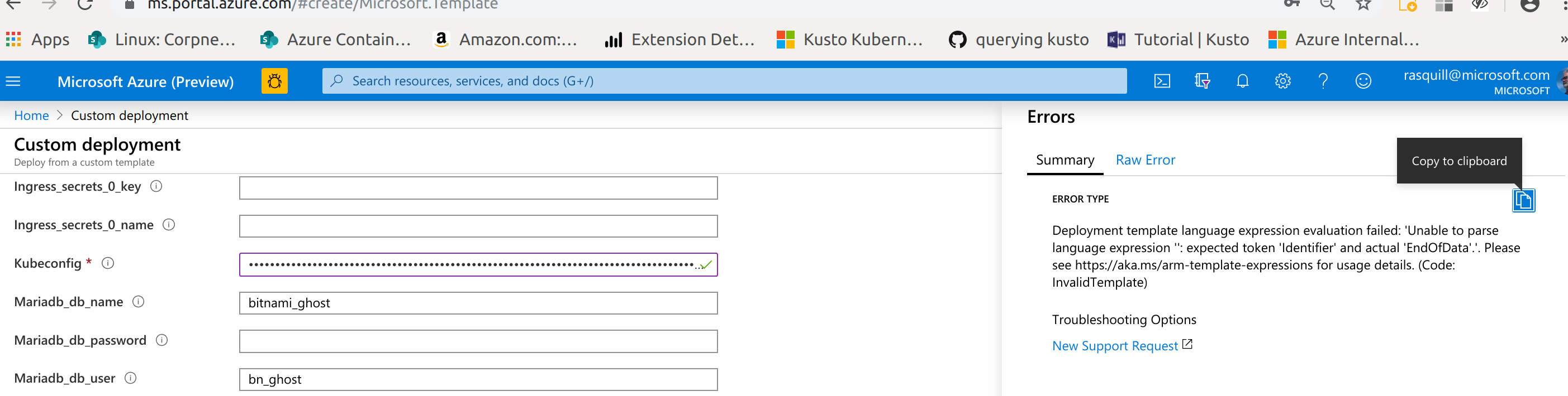 Porterwordpress Fails With Invalidtemplate Error · Issue 33 · Azure