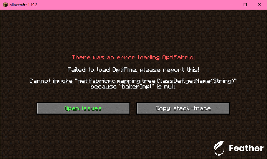Failed To Load Optifabric On Feather · Issue 1184 · Chocoheadoptifabric · Github 