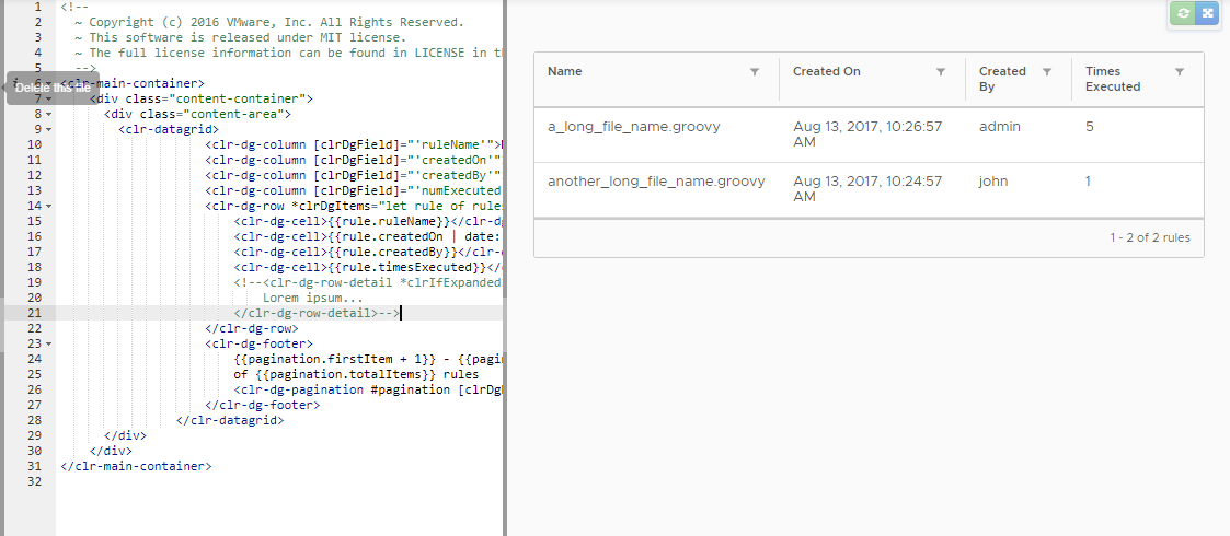 Datagrid: column widths change abruptly when expandable rows are used · Issue #1294 · vmware ...