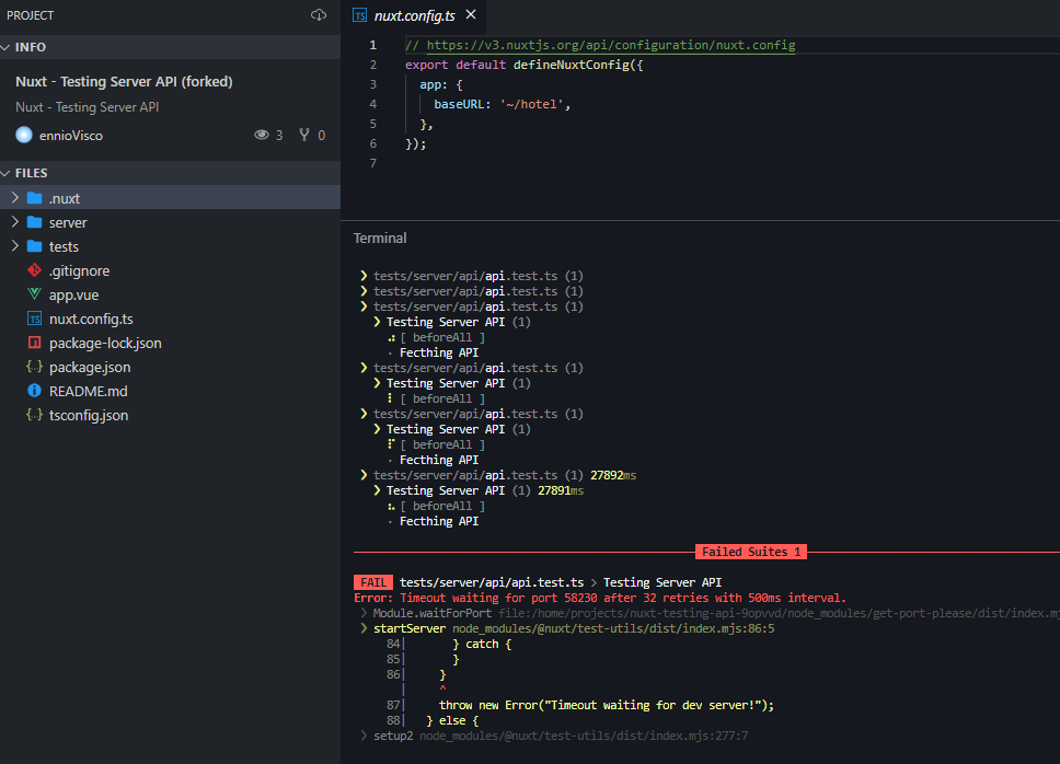 Test Fails When A Baseurl Is Defined In Nfigts · Issue 12385 · Nuxtnuxt · Github 4265