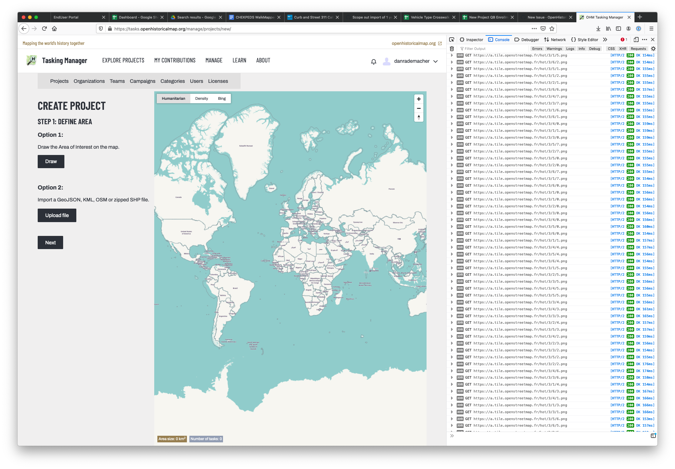 Tasking Manager define project "Draw" doesn't do anything · Issue #223 · OpenHistoricalMap ...
