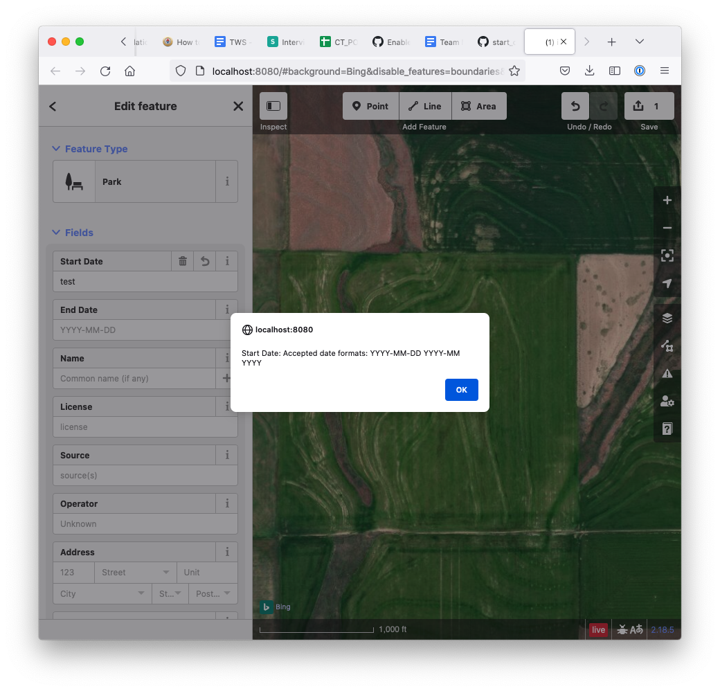 iD Edit mode, start_date and end_date not filled in if just years, expects yyyy-MM-dd · Issue ...