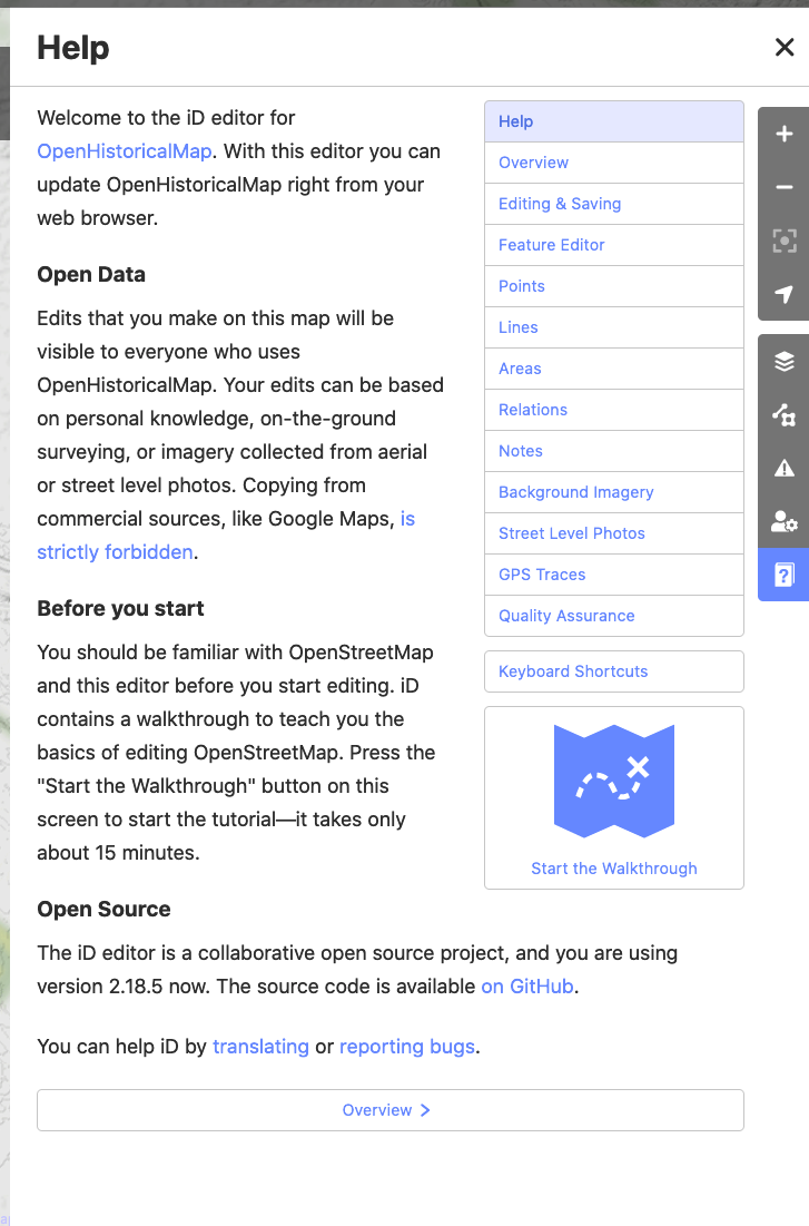 Update the introduction to editing · Issue #291 · OpenHistoricalMap/issues · GitHub