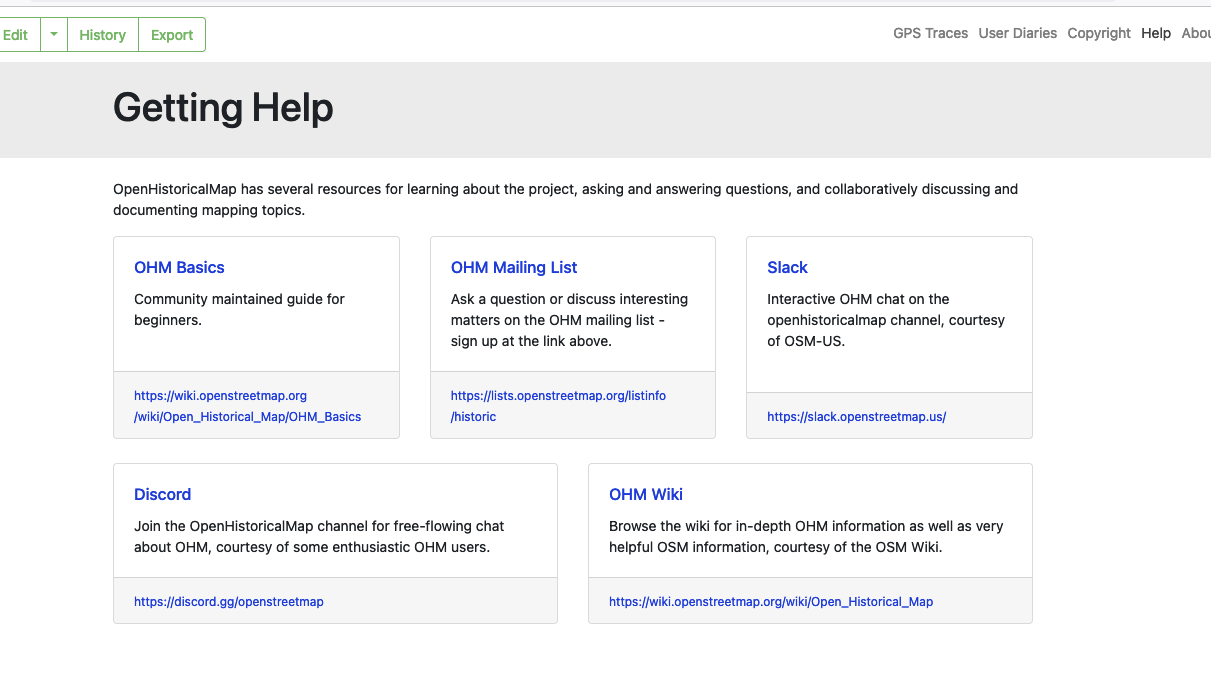 Update OHM Help · Issue #415 · OpenHistoricalMap/issues · GitHub