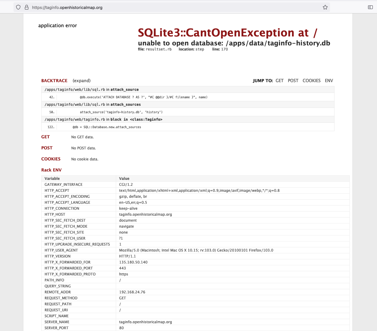 Taginfo needs a restart (and help staying up to date) · Issue #419 · OpenHistoricalMap/issues ...