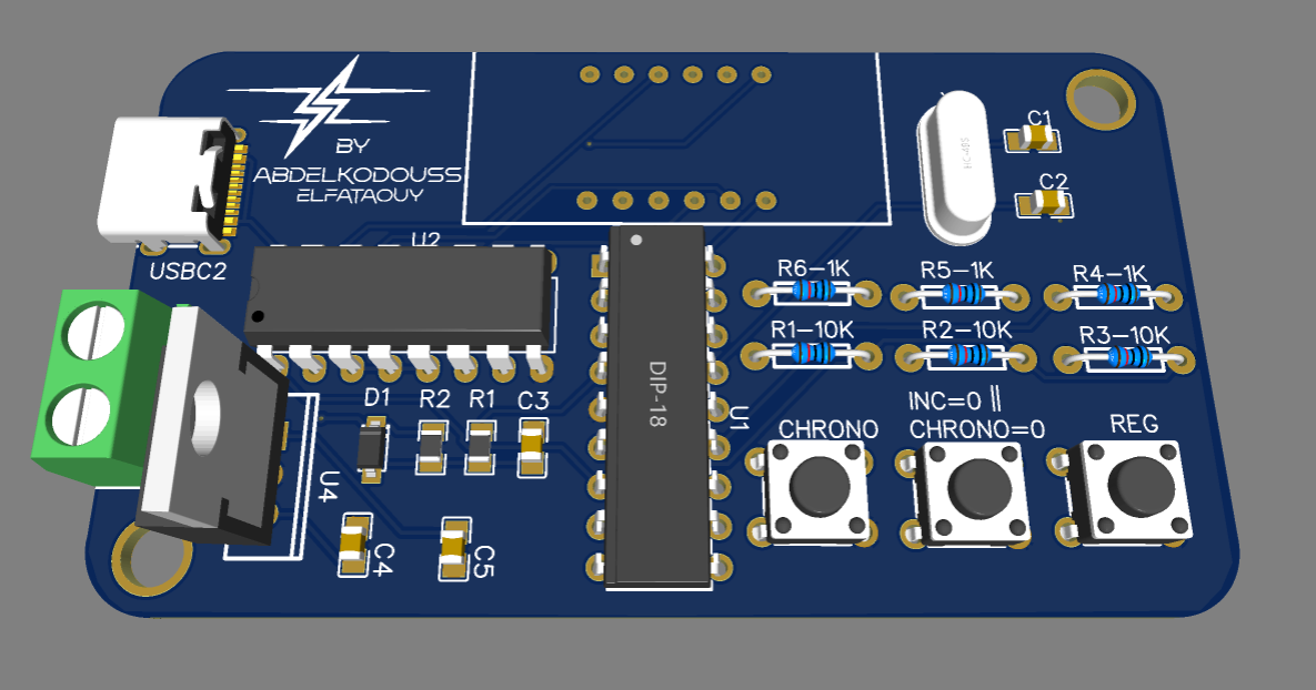 Github Abdelkodouss Elfataouypic16f84a Digitalclock Chronometer Réalisation Dune Horloge